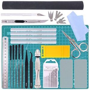 swpeet 27pcs professional kit for gundam modeler basic tools, kit for gundam model tools kit perfect for model kit building beginner hobby model assemble building with duty plastic container