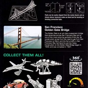 Fascinations Metal Earth San Francisco Golden Gate Bridge 3D Metal Model Kit