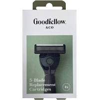 goodfellow and co 5-blade replacement cartridges w/trimmer blade (4 pack)