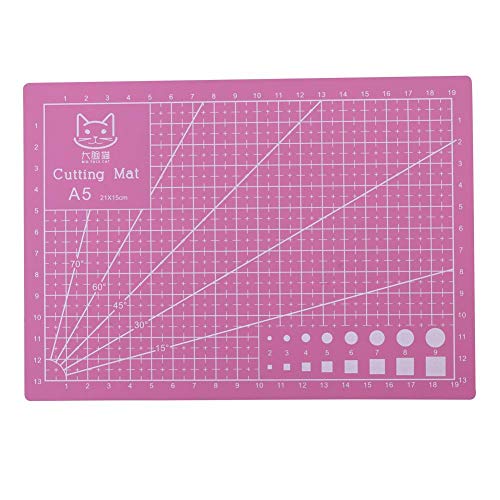 Self Healing Cutting Mat, Professional Durable Non-SlipCutting Mat with Clear Measurements for Arts & Crafts, Single Side, 8" x 6"(Pink)