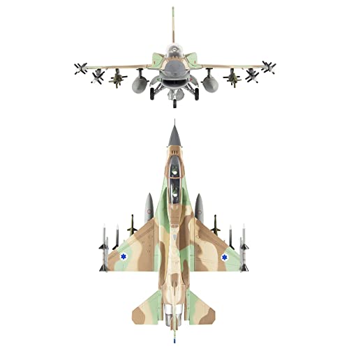 Busyflies Fighter Jet Model 1:72 Scale Diecast Model Planes F-16I Storm Israeli Air Force Attack Falcon Fighter Model Planes Painted Diecast Military Airplane Model for Collection and Gift