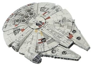 bandai vehicle model 006 star wars millennium falcon plastic model kit -story of roue one-, white