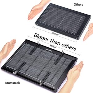 ATOMSTACK Laser Cutter Honeycomb Work Panel 380x284x20mm for CO2 or Diode Laser Engraver Cutting Machine, Black