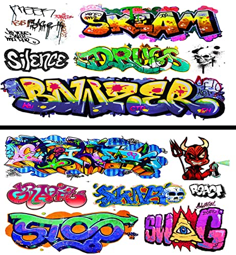 HO Scale 1:87 Graffiti Waterslide Decals 2-Pack Set #21 - Weather Your Rolling Stock & Structures!