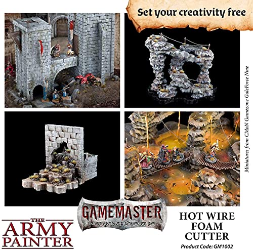 The Army Painter - GameMaster Hot Wire Foam Cutter - Hotwire Foam Cutting Tool and Styrofoam Cutter for Dungeon & Terrain and Wargames Scenery - Foam Board Cutter for Carving and Sculpting XPS Foam