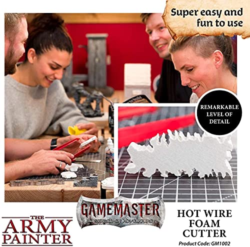 The Army Painter - GameMaster Hot Wire Foam Cutter - Hotwire Foam Cutting Tool and Styrofoam Cutter for Dungeon & Terrain and Wargames Scenery - Foam Board Cutter for Carving and Sculpting XPS Foam