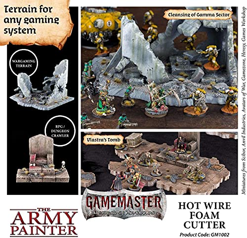 The Army Painter - GameMaster Hot Wire Foam Cutter - Hotwire Foam Cutting Tool and Styrofoam Cutter for Dungeon & Terrain and Wargames Scenery - Foam Board Cutter for Carving and Sculpting XPS Foam