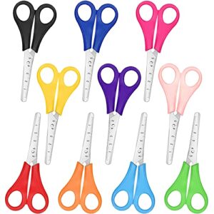 200 Pack Scissors 5 Inch Blunt Kid Scissors Tip Kids Safety Scissors Stainless Steel Paper Scissors with Comfort-Grip Handles Pack of Scissors for School and Craft Projects