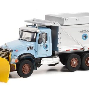 Greenlight 45170-B S.D. Trucks Series 17 - 2019 Mack Granite Dump Truck with Snow Plow and Salt Spreader - Chicago Department of Streets & Sanitation 1/64 Scale