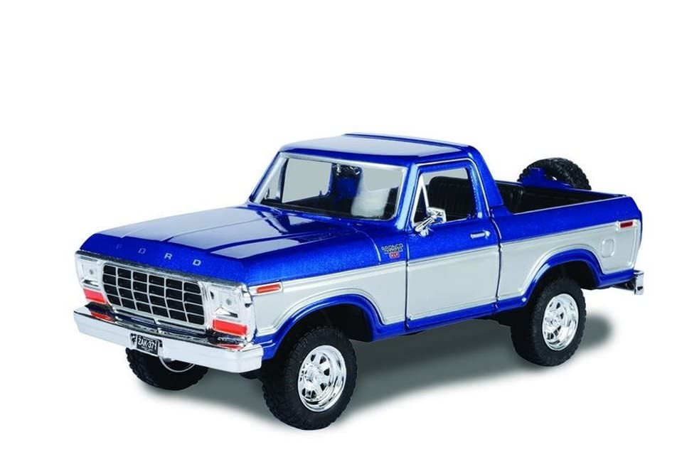 Motor Max 1978 Ford Bronco Ranger XLT w/ Spare Tire, Blue 79372 - 1/24 Scale Diecast Car