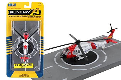 Daron Worldwide Trading Runway24 Coast Guard Helicopter, Black, Red