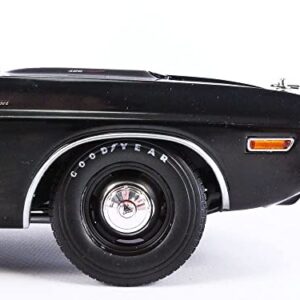 1970 Challenger R/T 426 HEMI The Black Ghost Black with White Tail Stripe 1/18 Diecast Model Car by Greenlight 13614