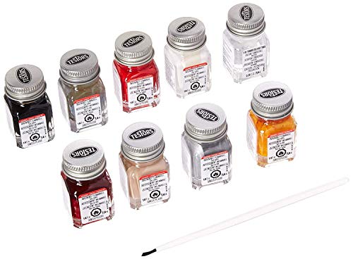 Testors 9120 Auto Detail Enamel Paint Set.25 oz bottles