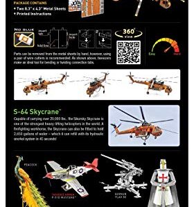 Metal Earth Premium Series S-64 Skycrane 3D Metal Model Kit Fascinations