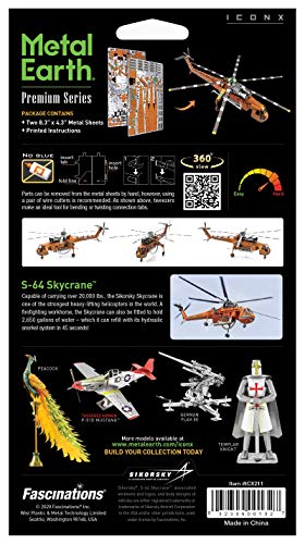 Metal Earth Premium Series S-64 Skycrane 3D Metal Model Kit Fascinations