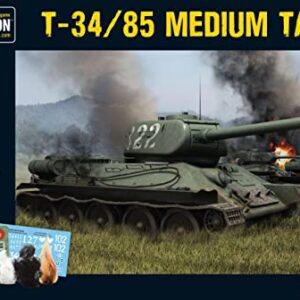 Bolt Action Soviet T34/85 Medium Tank 1:56 WWII Military Wargaming Plastic Model Kit