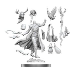 d&d frameworks: human druid female – unpainted and unassembled