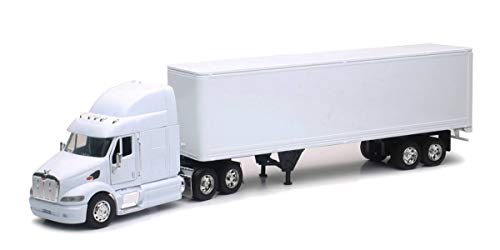 New Ray Toys New 1:32 NEWRAY Truck & Trailer Collection - Peterbilt 387 Trailer SEMI Plain White Diecast Model