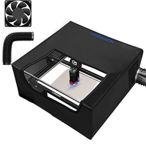 longer laser engraver enclosure with vent, large size laser cutter machine protective cover for most laser engraving machine insulates against smoke and odor, noise reduction, eye protection