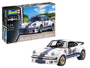 revell rv07685 07685 7685 1:24 porsche 934 rsr ‘martini racing’ plastic model kit, various, 1/24