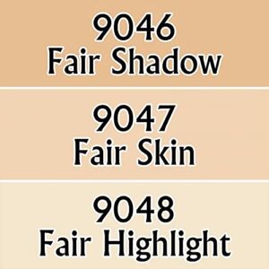 reaper fair skin tones, 3 master series paint 1/2 ounce dropper bottles, 09716