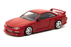 vertex silvia s14 rhd (right hand drive) red metallic global64 series 1/64 diecast model car by tarmac works t64g-018-re