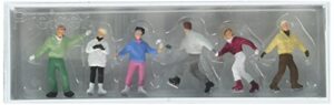 10315 sports & recreation ice skaters pkg(6) ho scale figure