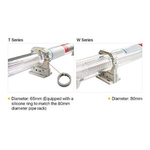 Cloudray RECI CO2 Laser Tube W2 CO2 Glass Laser Tube, 90W 100W Length 1200mm S2 Z2 Dia 80mm For CO2 Laser Engraver Cutting Machine