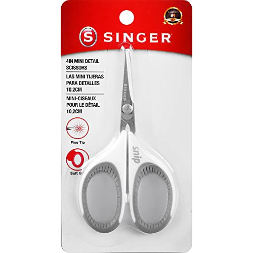 SINGER 4" Mini Detail Craft Scissors with Comfort Grip