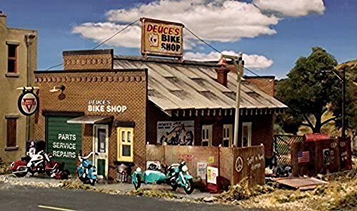 Woodland Scenics BR5845 O Scale Deuce's Bike Shop Kit