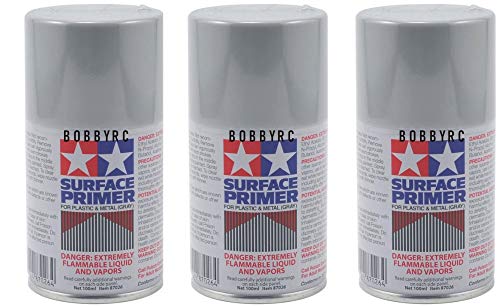 3 Pack Tamiya 87026 Light Gray Surface Primer Spray Paint 3oz Plastic & Metal