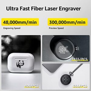 LaserPecker 3(Basic) Laser Engraving Machine, Fiber Laser Engraver 1064nm Cold Red Light 0.01mm Compressed Spot, 48000mm/min High Speed Handheld Fiber Laser Marking Machine for Metal Jewelry Plastic