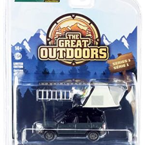 2021 Bronco Sport Dark Gray and Black with Modern Rooftop Tent The Great Outdoors Series 1 1/64 Diecast Model Car by Greenlight 38010 F