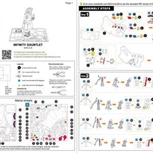 Metal Earth Marvel Avengers Infinity Gauntlet 3D Metal Model Kit Fascinations