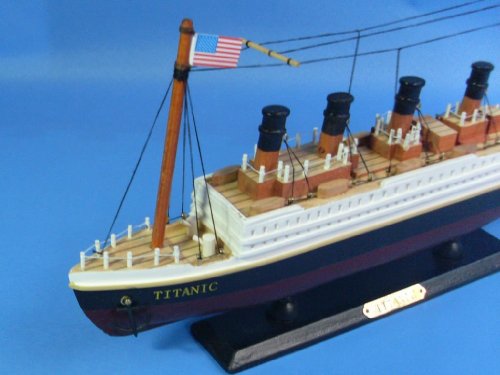 Hampton Nautical RMS Titanic Cruise Ship, 14" , White