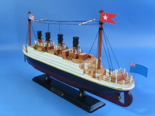 Hampton Nautical RMS Titanic Cruise Ship, 14" , White