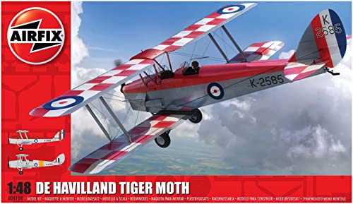 Airfix de Havilland DH82a Tiger Moth 1:48 Military Aviation Plastic Model Kit A04104