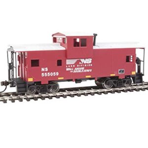 Walthers Trainline HO Scale Model Norfolk Southern Vision Caboose, Red/White