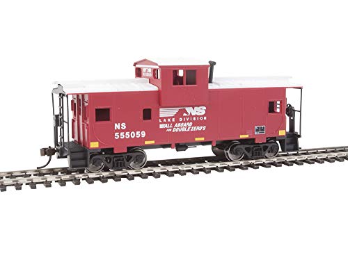 Walthers Trainline HO Scale Model Norfolk Southern Vision Caboose, Red/White