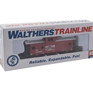 Walthers Trainline HO Scale Model Norfolk Southern Vision Caboose, Red/White