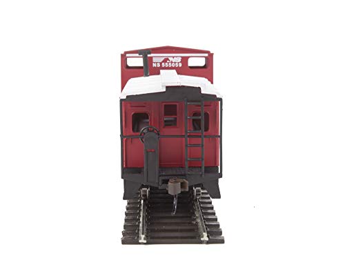 Walthers Trainline HO Scale Model Norfolk Southern Vision Caboose, Red/White