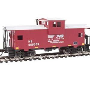 Walthers Trainline HO Scale Model Norfolk Southern Vision Caboose, Red/White