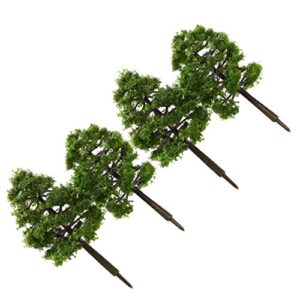 wakauto plastic model trees scenery model, 20pcs simulation trees durable imitation 9cm architectural landscape tree model scenery for garden pot office