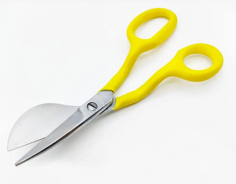 Duckbill scissors for cutting and trimming tufting