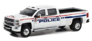 greenlight 46090-c dually drivers series 9 – 2018 chevy silverado 3500 dually – durham regional police, durham, ontario, canada 1:64 scale