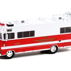 1973 Winnebago Chieftain White & Red Joliet Fire Department Command Unit (Illinois) H.D. Trucks Series 22 1/64 Diecast Model by Greenlight 33220 A