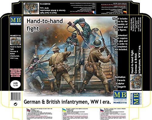 BRITISH & GERMAN INFANTRYMEN HAND TO HAND FIGHT WWI ERA 1/35 MASTER BOX 35116