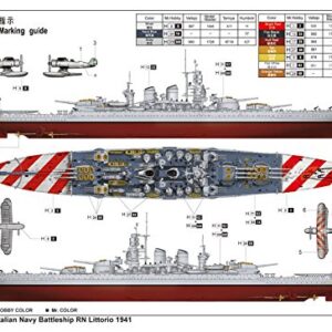 Trumpeter 1/700 RN Littorio Italian Navy Battleship 1941 Model Kit