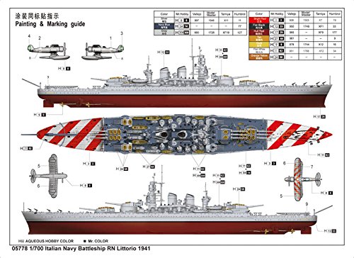 Trumpeter 1/700 RN Littorio Italian Navy Battleship 1941 Model Kit