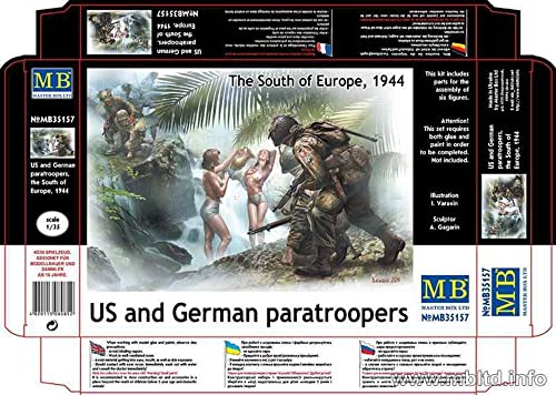 Masterbox US and German Paratroopers, The South of Europe 1/35 Master Box 35157